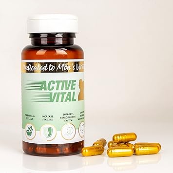 Buy ACTIVE VITAL Gold - 60 Capsules | 100% Ayurvedic Capsules for ...