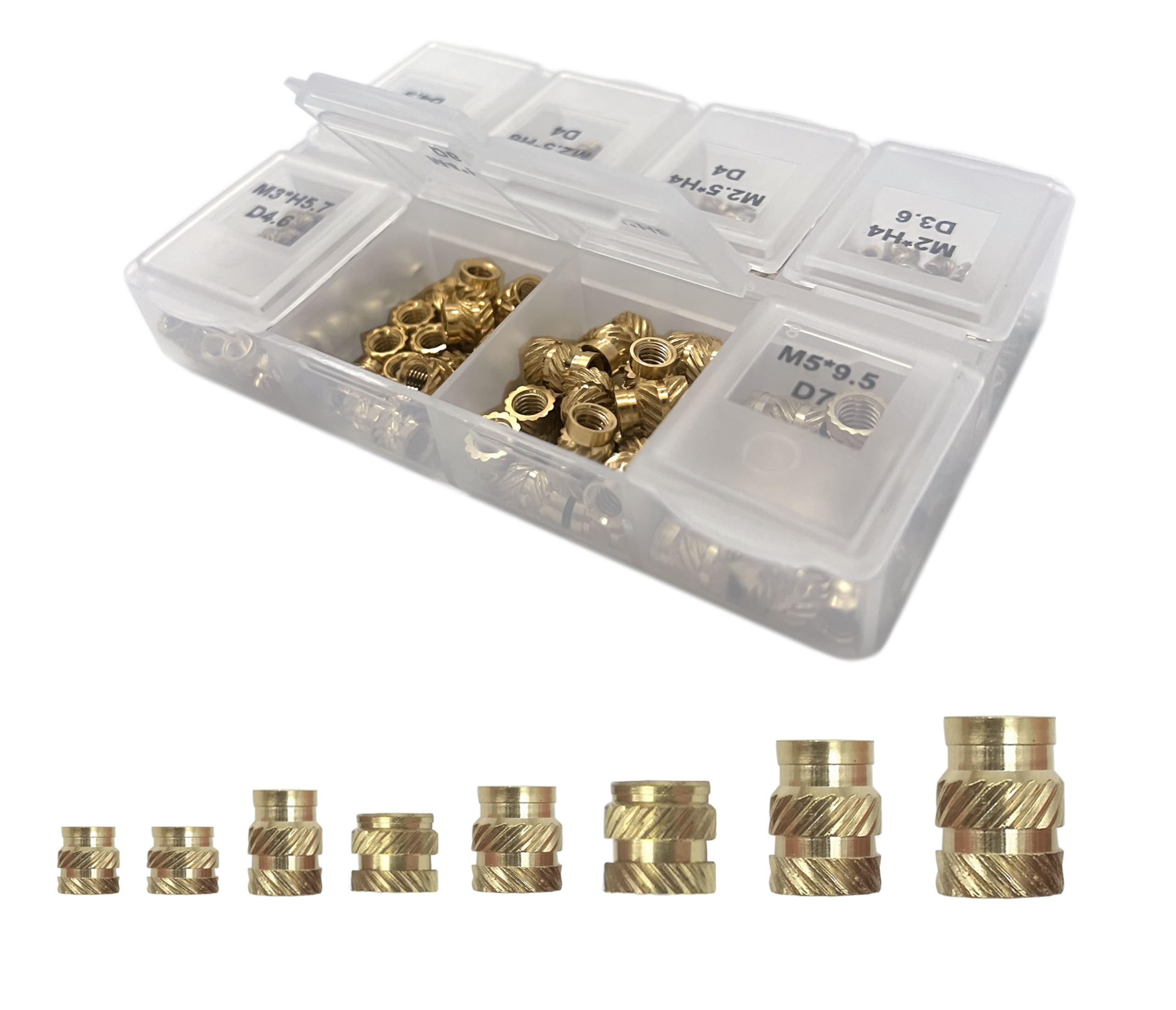 Snapklik.com : M2 M2.5 M3 M4 M5 Heat Set Inserts For 3D Printing ...