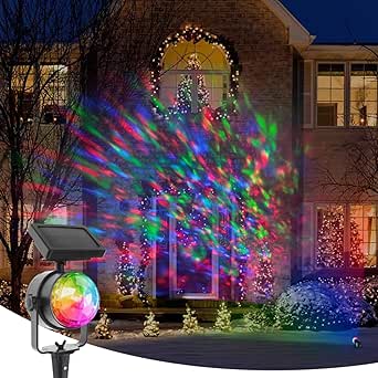 Amazon.com: DANGGEOI Christmas Solar Projector Lights Outdoor, Holiday ...