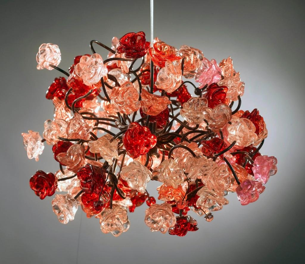 Amazon.com: Romantic - Atmosphere Lighting - Pink and red Roses Pendant ...