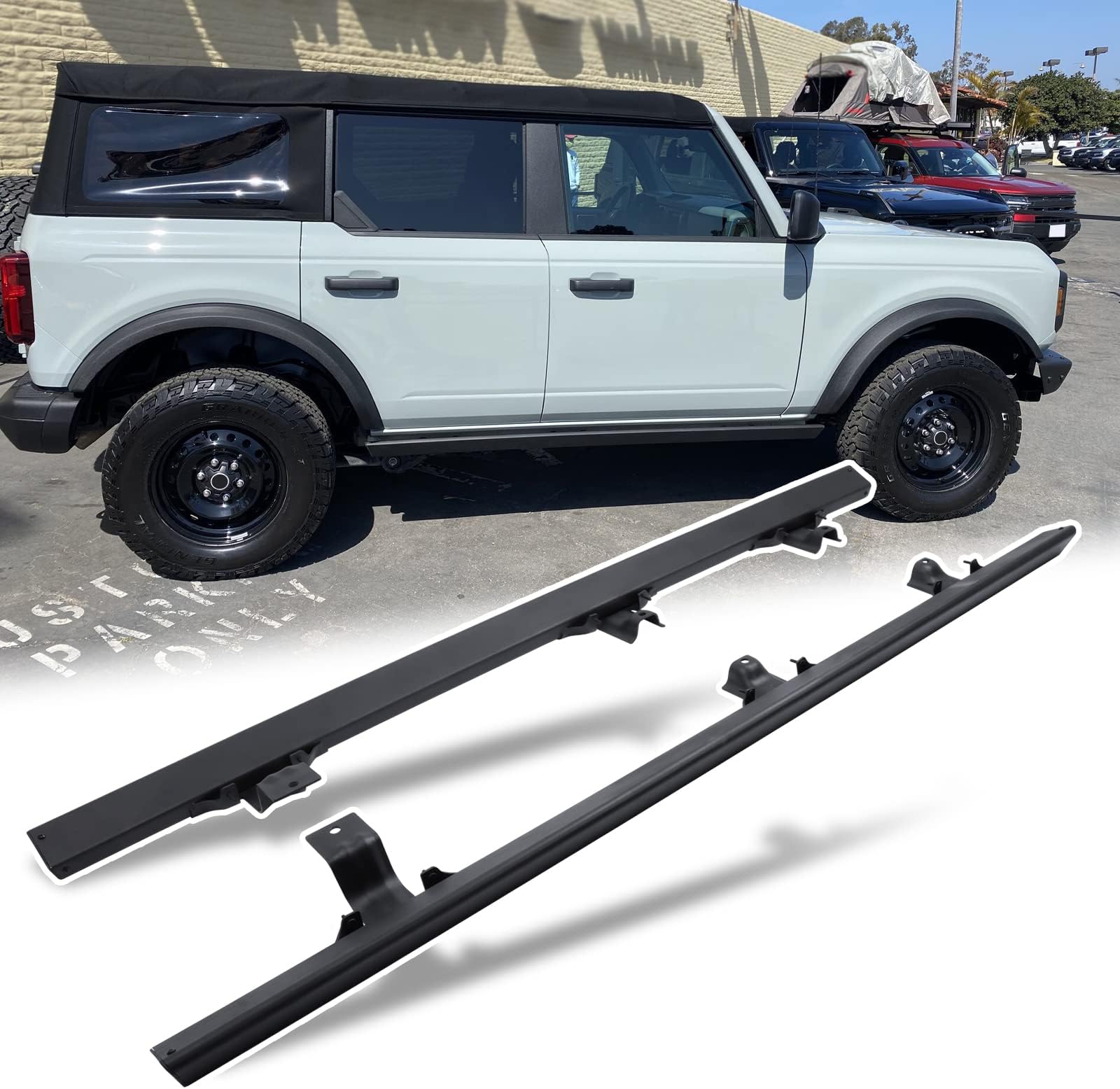 Amazon.com: Broaddict 4-Door Rock Rails Fit for 2021-2024 Ford Bronco ...