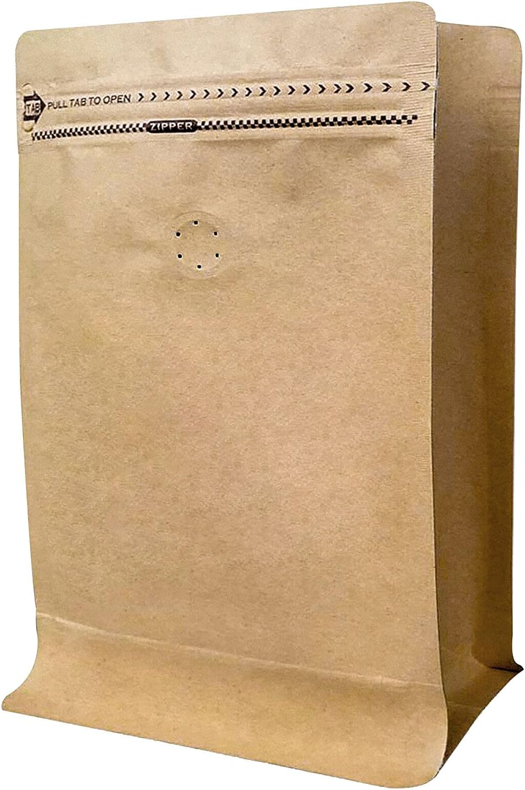 Amazon.com: 12oz Coffee Bags 100 Pieces - High Barrier Natural Kraft ...