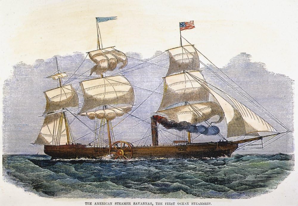 Amazon.com: SteamshipNthe American Steamer Savannah The First Ship To ...