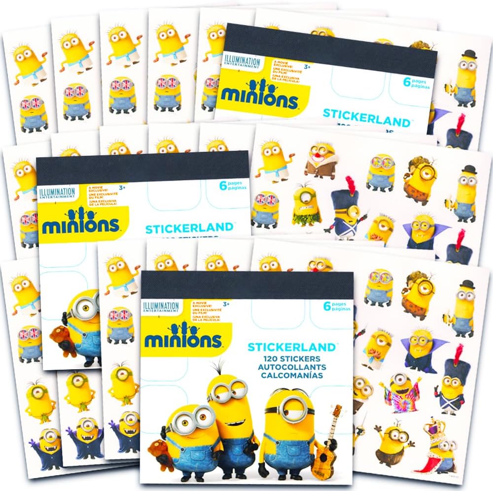 Despicable Me Minions Stickers Party Favor Pack - 360 Stickers, 18 ...