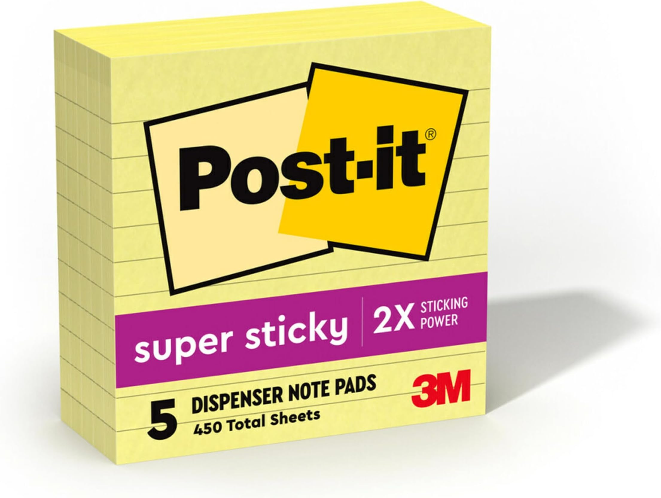 Amazon.com : Post-it R440YWSS Pop-up Notes Refill, Lined, 4 x 4, Canary ...