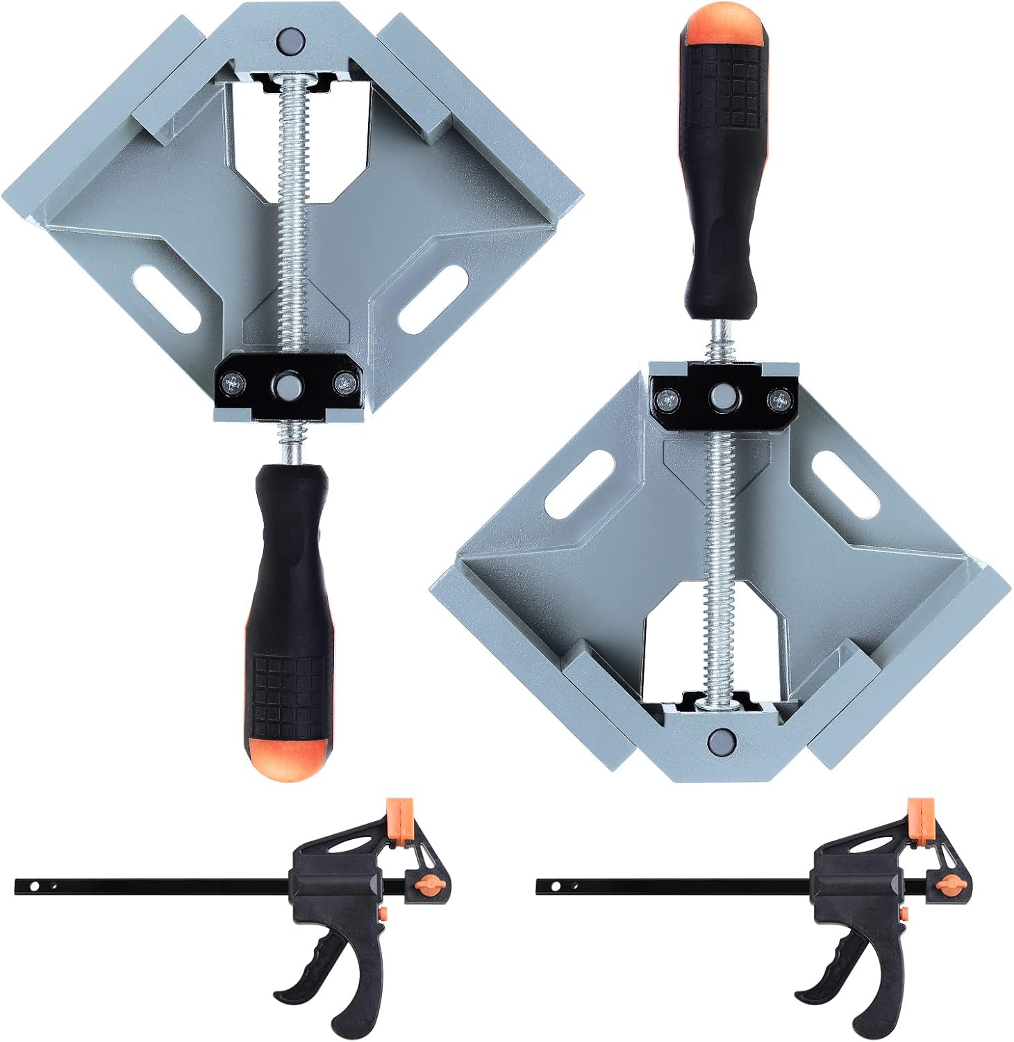 Gueenky 2 Pcs 90 Degree Corner Right Angle Clamps, Single Handle ...