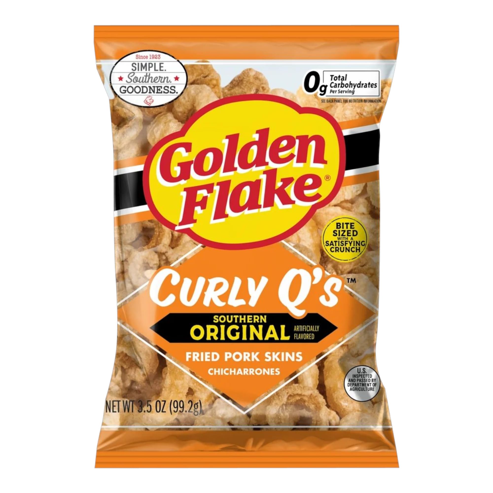 Amazon.com: Golden Flake Original Curly Q Pork Skins 3.5oz/ 4pk