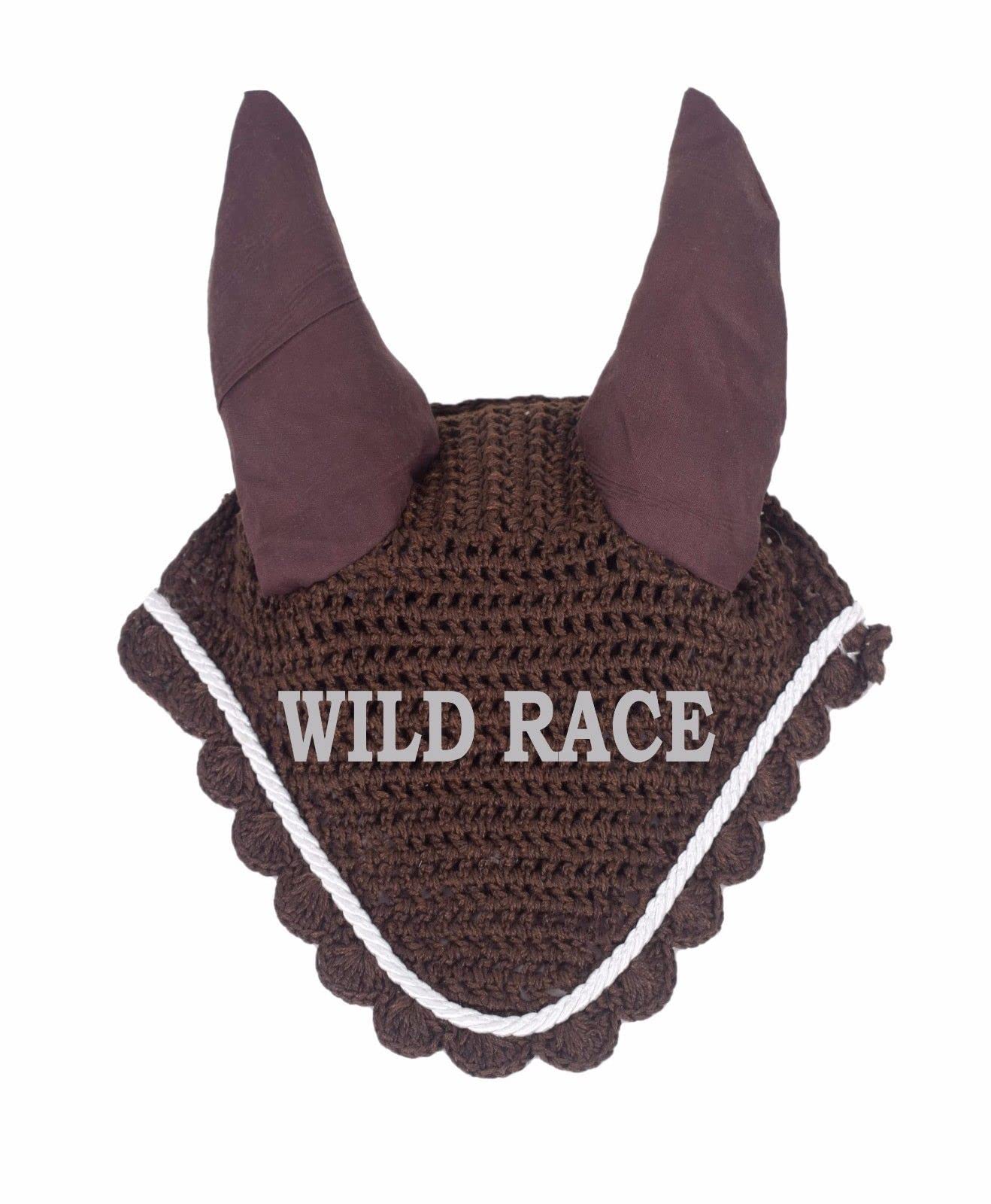 Amazon.com: WILDRACE Horse flyveil/Ear Bonnet/Mask/Net/Crochet (Cob ...