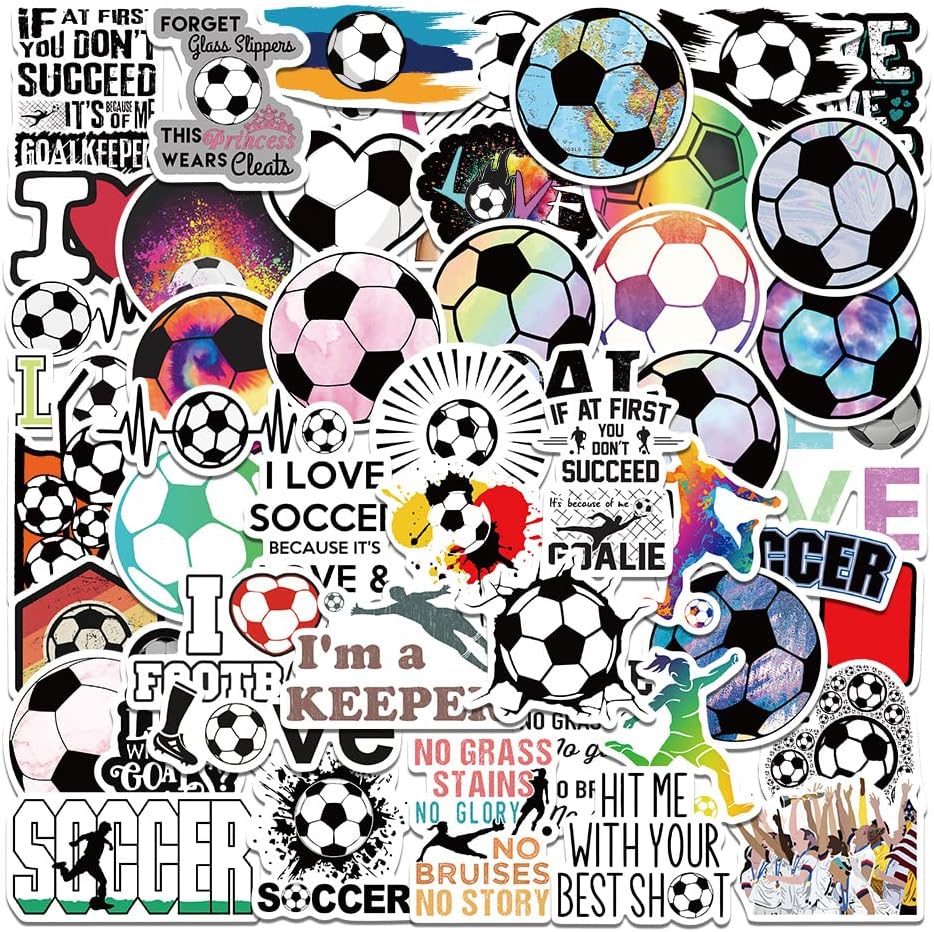 200 PCS World Cup Football Soccer Stickers Soccer Sports Stickers Vinyl ...