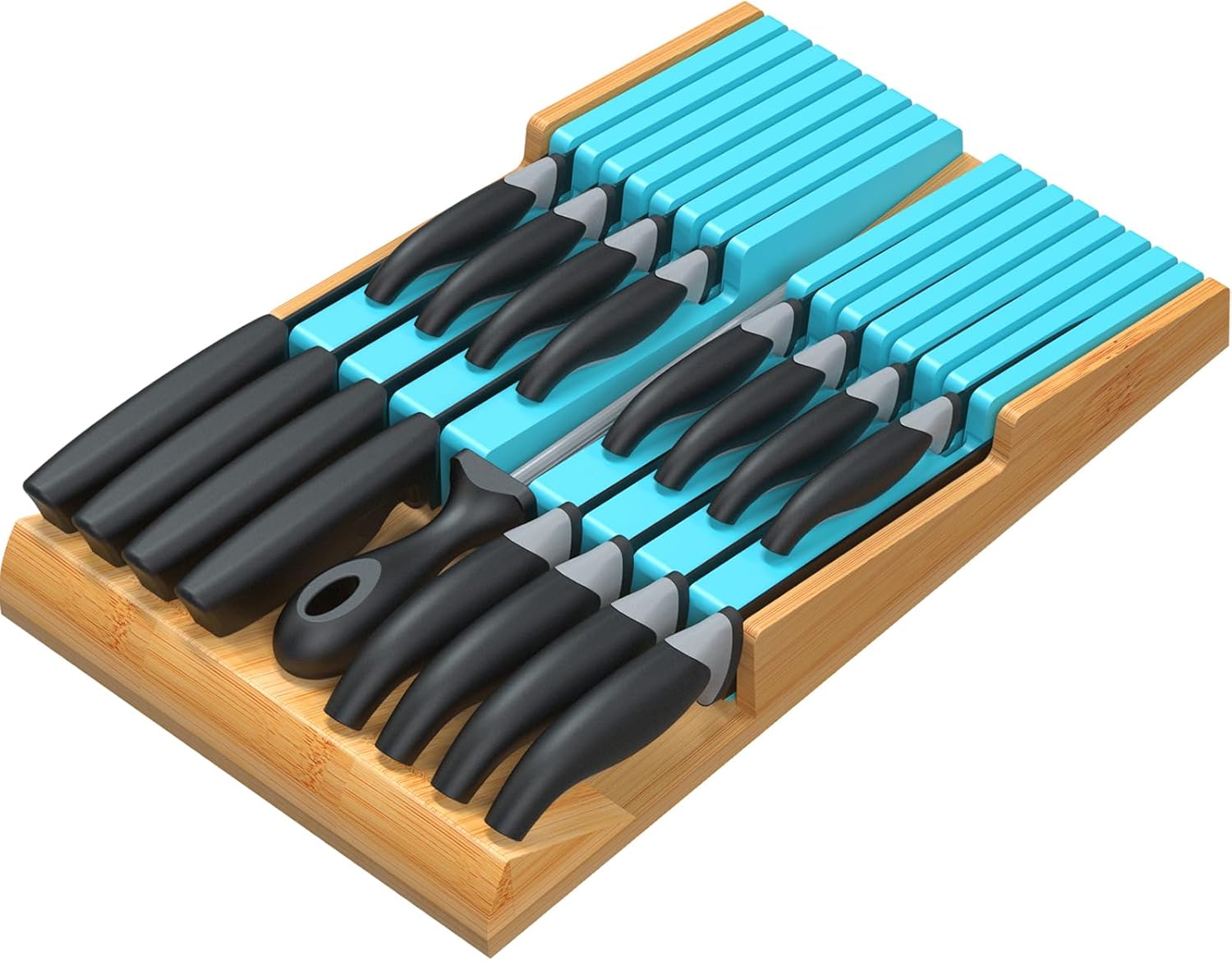 Amazon.com: NIUXX In-Drawer Knife Block Set without Knives, Kitchen ...
