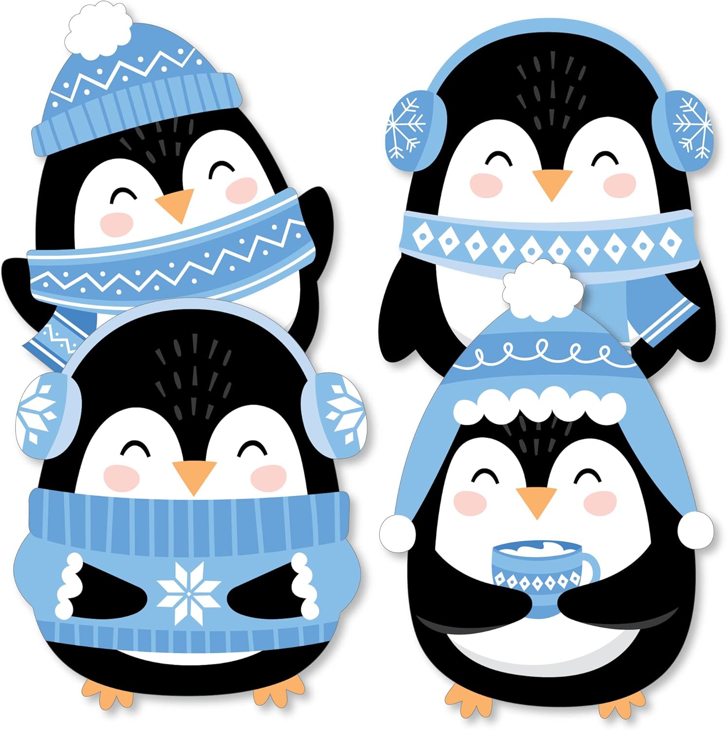 Amazon.com: Big Dot of Happiness Winter Penguins - Decorations DIY ...