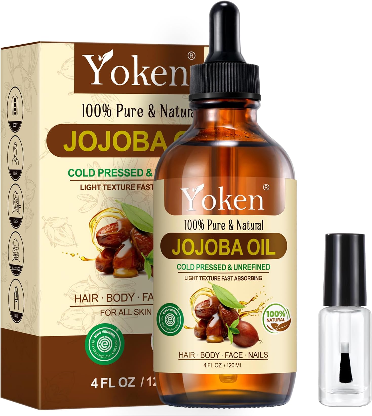 Amazon.com : Pure Body Naturals Organic Jojoba Oil, 4 Fl Oz - 100% Pure ...