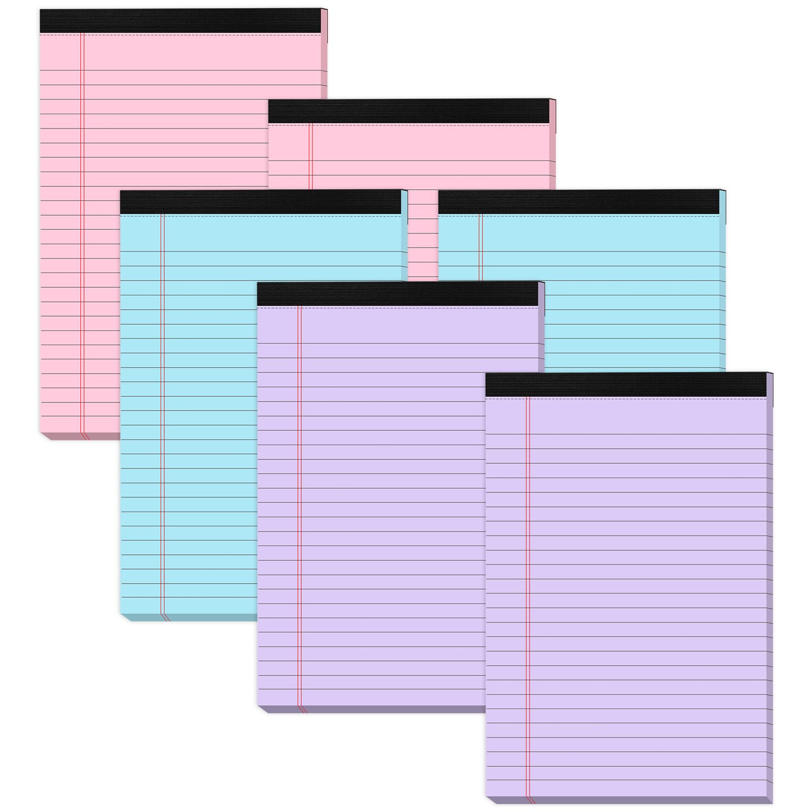 Amazon.com : Colored Legal Pads 5x8 Small Note Pads 5x8, 6 Pack Purple ...