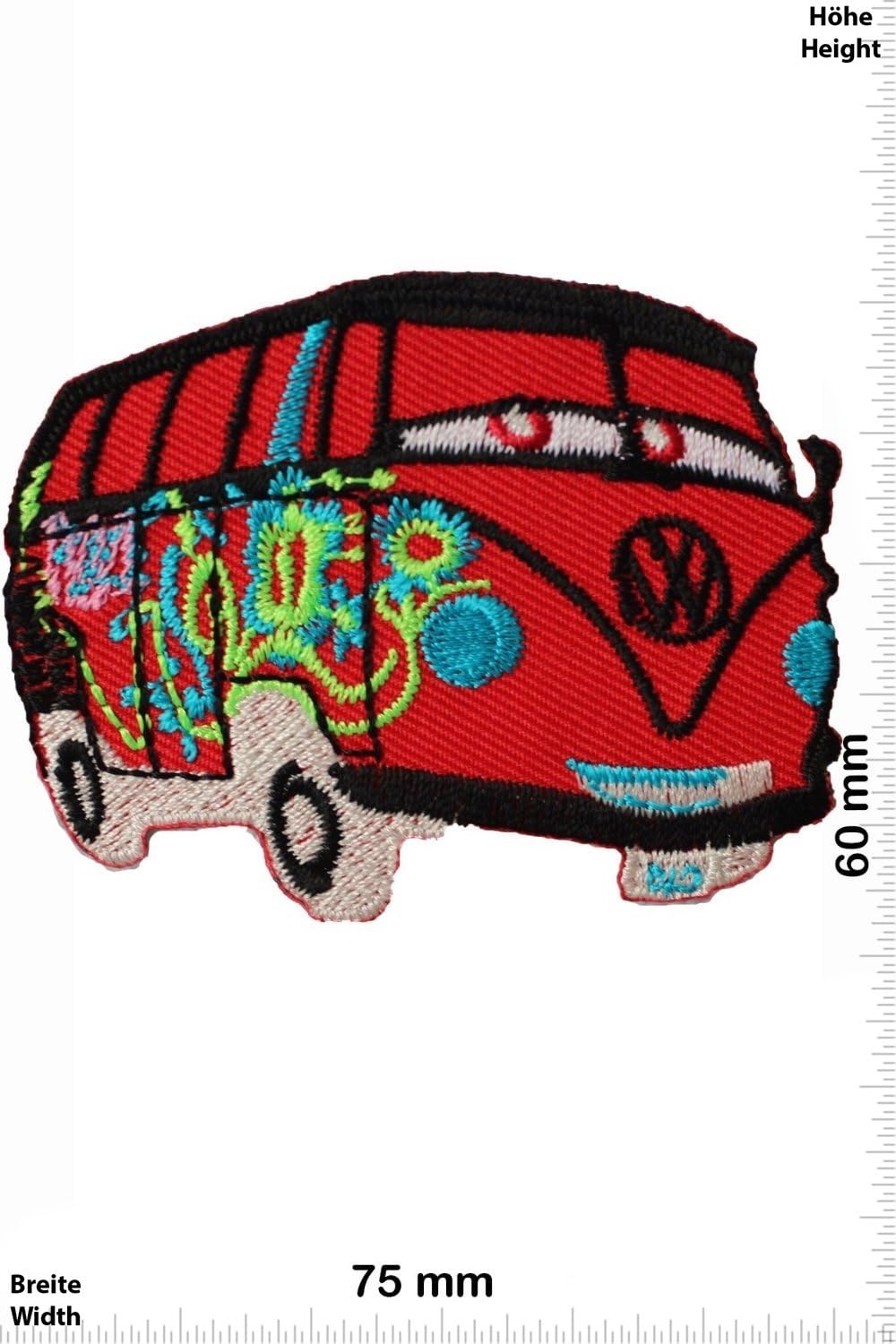 Patch - VW Bully - VW Bus- red flower - Cars - Motorsport - Racing Car ...