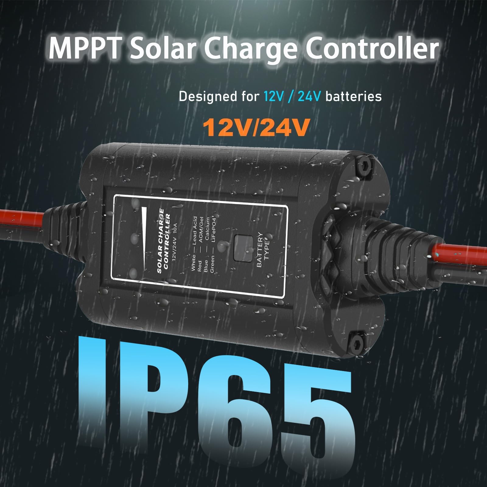 Snapklik.com : 10Amp MPPT Solar Charge Controller 12/24-Volt ...