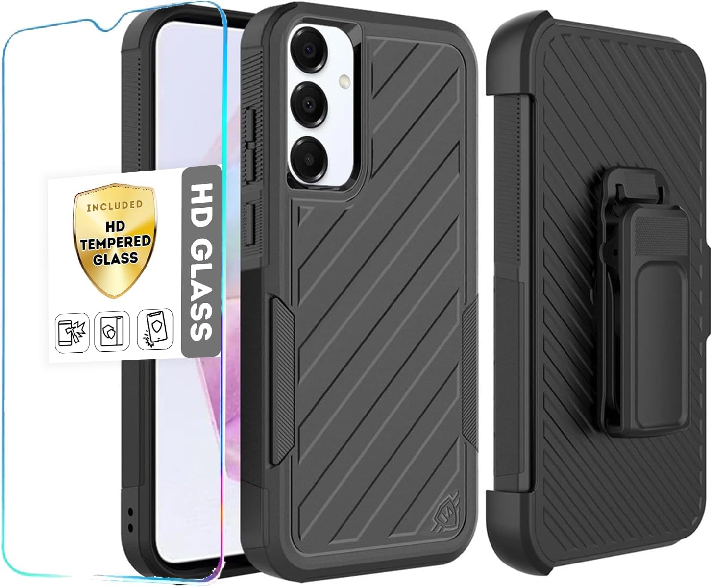 Amazon.com: HRWireless Compatible for Samsung Galaxy A26 5G Case Cover Heavy-Duty Case Holster ...