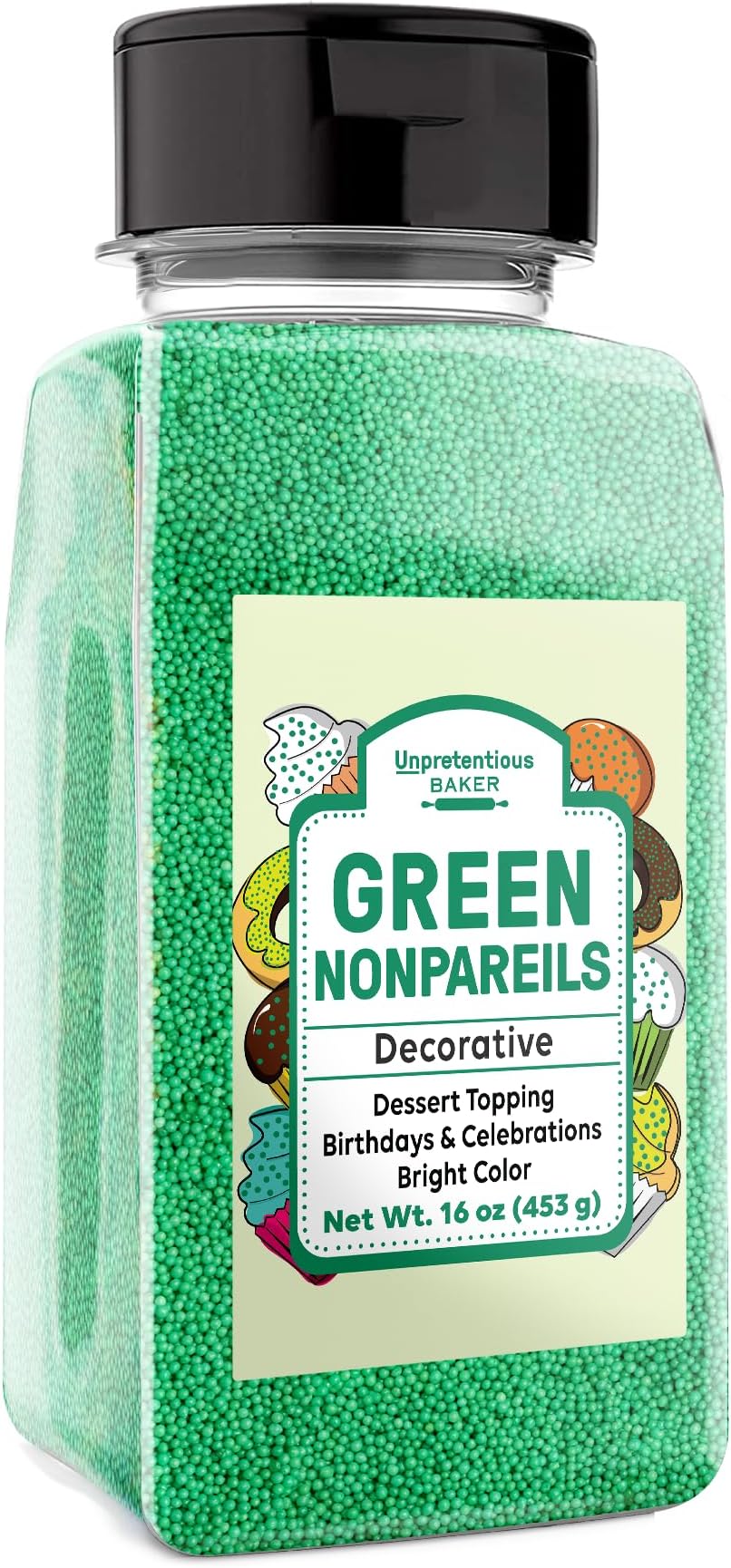 Amazon.com: Unpretentious Green Nonpareils, 1 lb, Dessert Topping ...