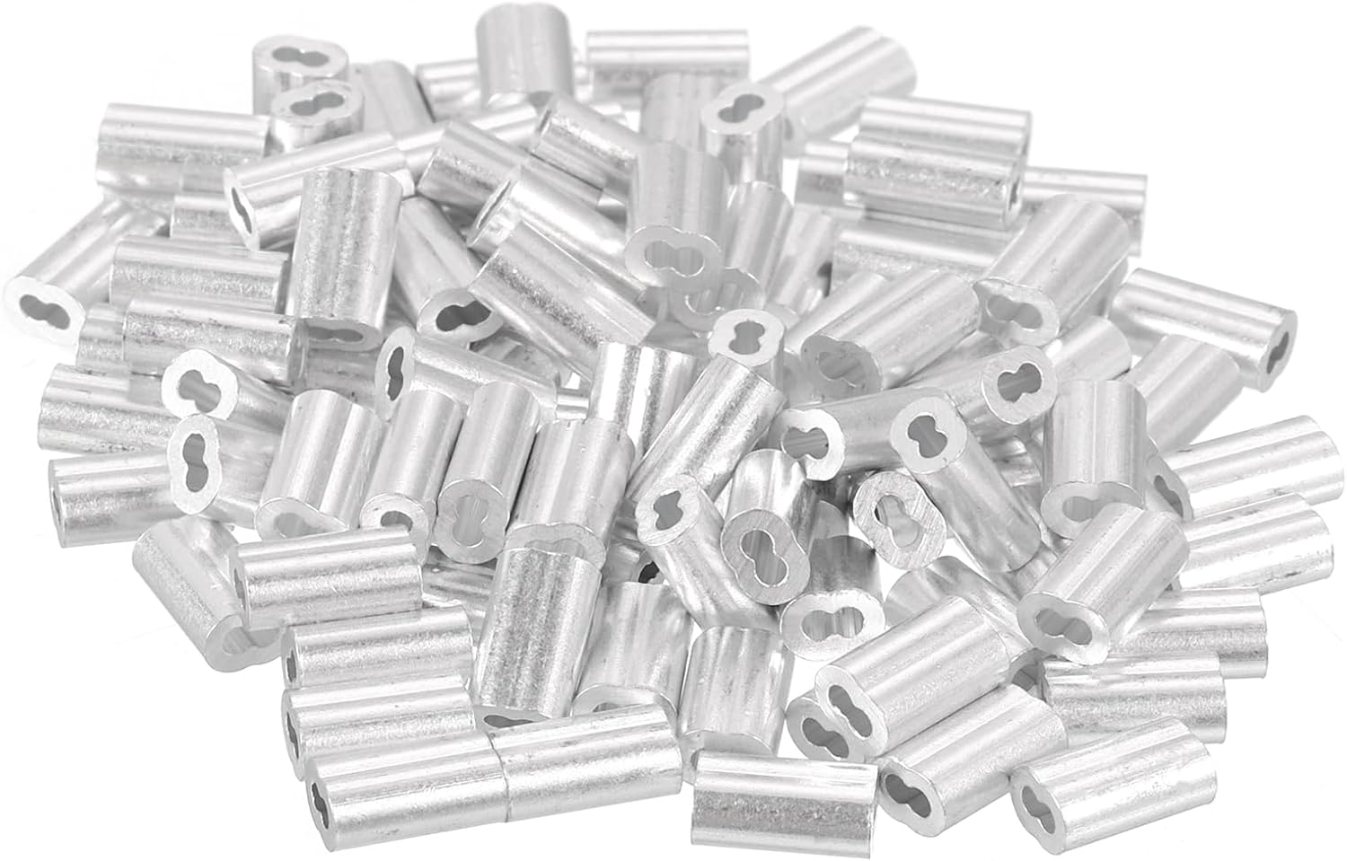 Amazon.com: uxcell 100Pcs Aluminum Crimping Loop Sleeve for 3/64 ...
