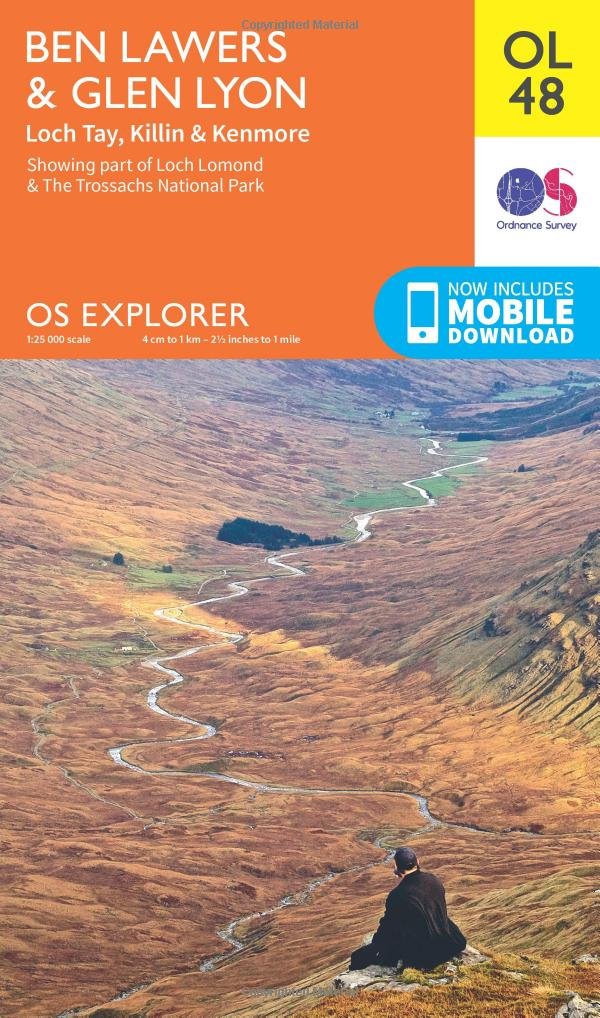 Ben Lawers & Glen Lyon Map | Loch Tay, Killin & Kenmore | Ordnance ...