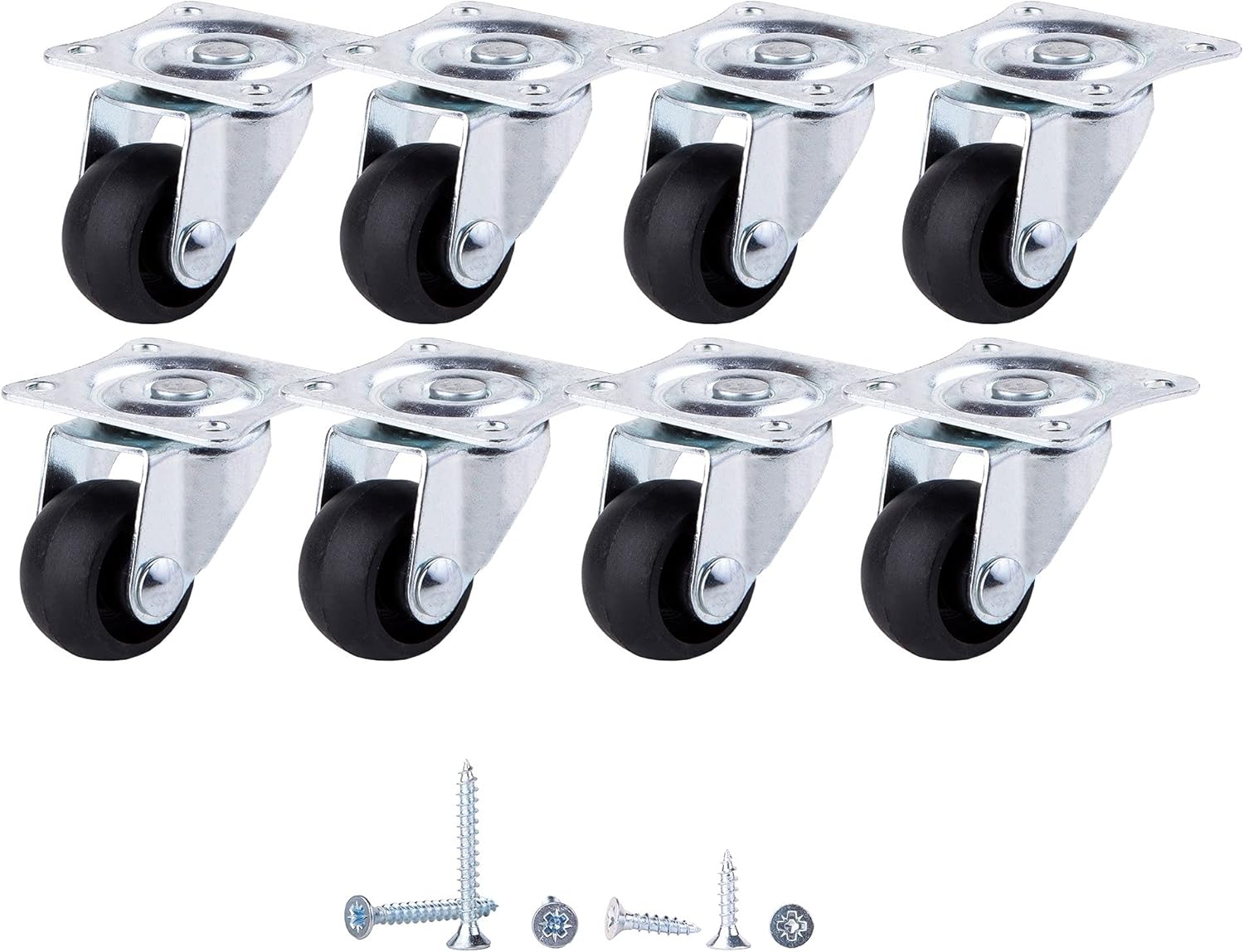 (Pack of 8 pcs) Swivel Castors 25 mm Wheels Small Castor Furniture ...