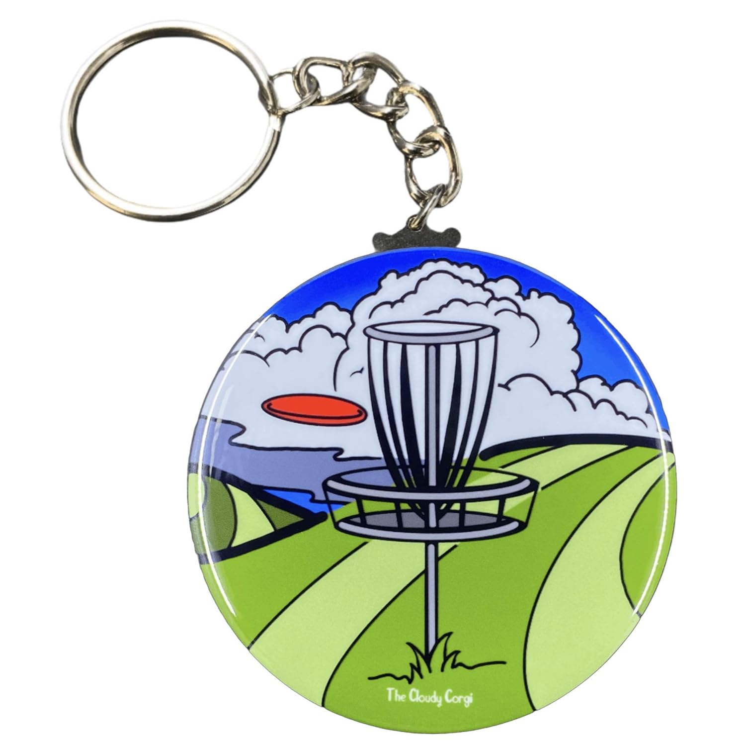 Amazon.com: Psychedelic Disc Golf Basket Keychain - Disc Golf Caddy Key ...