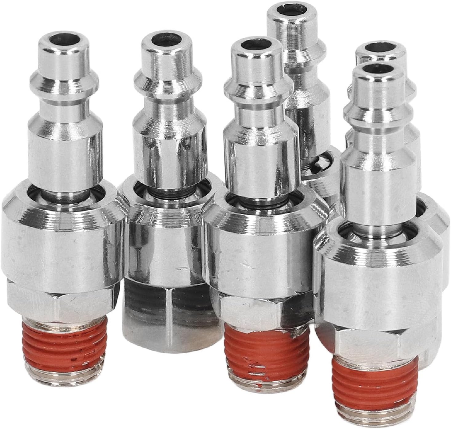 Air Hose Fittings,6Pcs 1/4 Inch NPT Air Coupler Kit,360 Degree Swivel ...