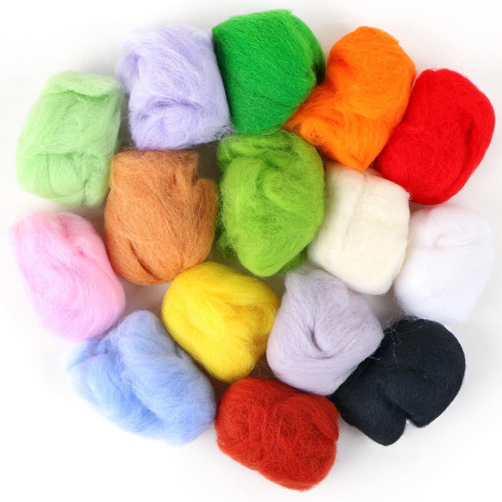 Amazon.com: MIDELONG Needle Felting Wool, Fibre Wool Yarn Roving Needle ...