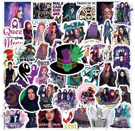 Amazon.com: 54 Pcs Descendants Stickers Classic Comedy Movie Fashion ...