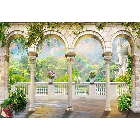 Amazon.com : DORCEV 10x8ft Spring Beautiful Garden Photography Backdrop ...