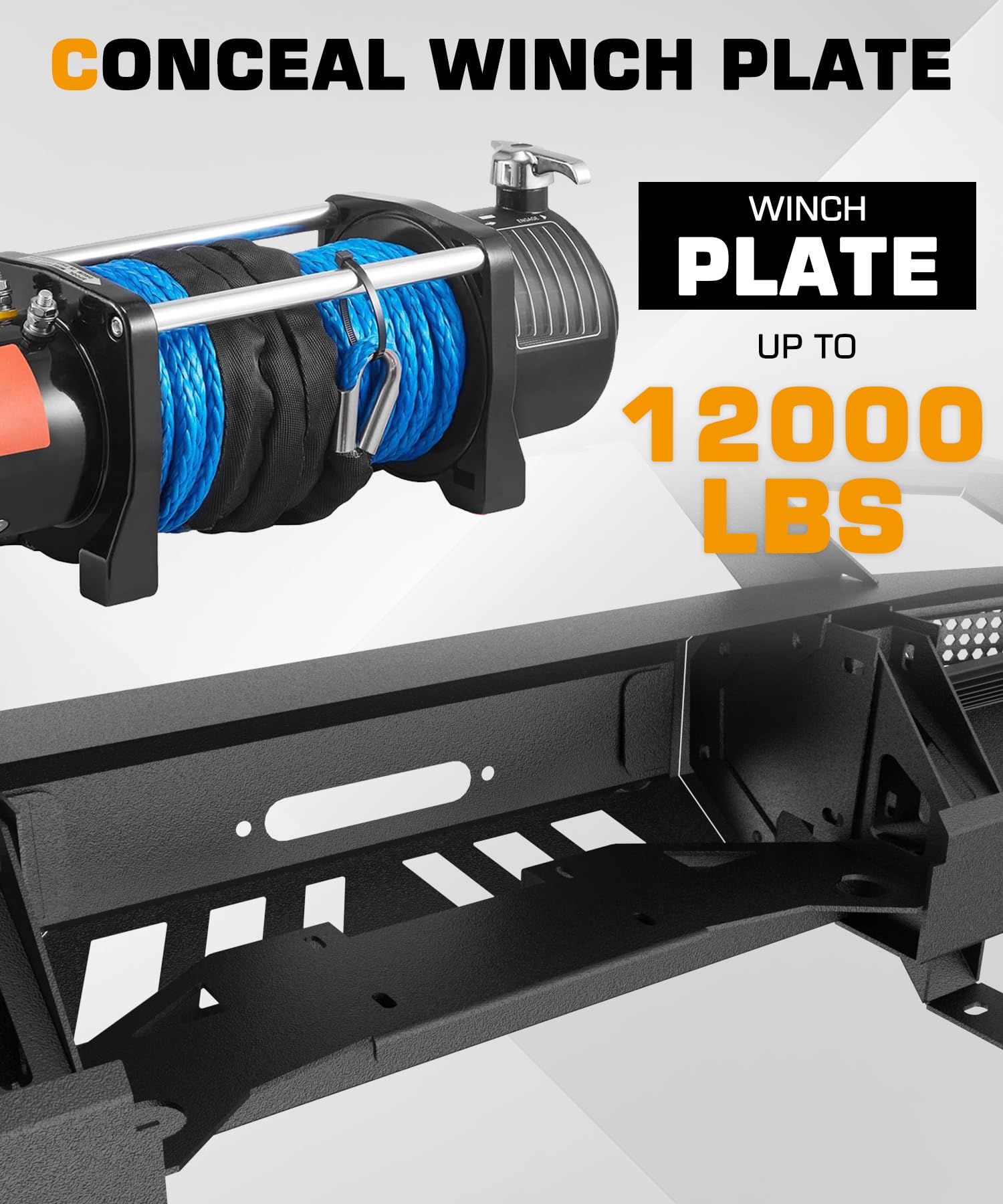 Winch Plate Bumper For Tundra 2014-2021 Off-Road Front Bumper For ...