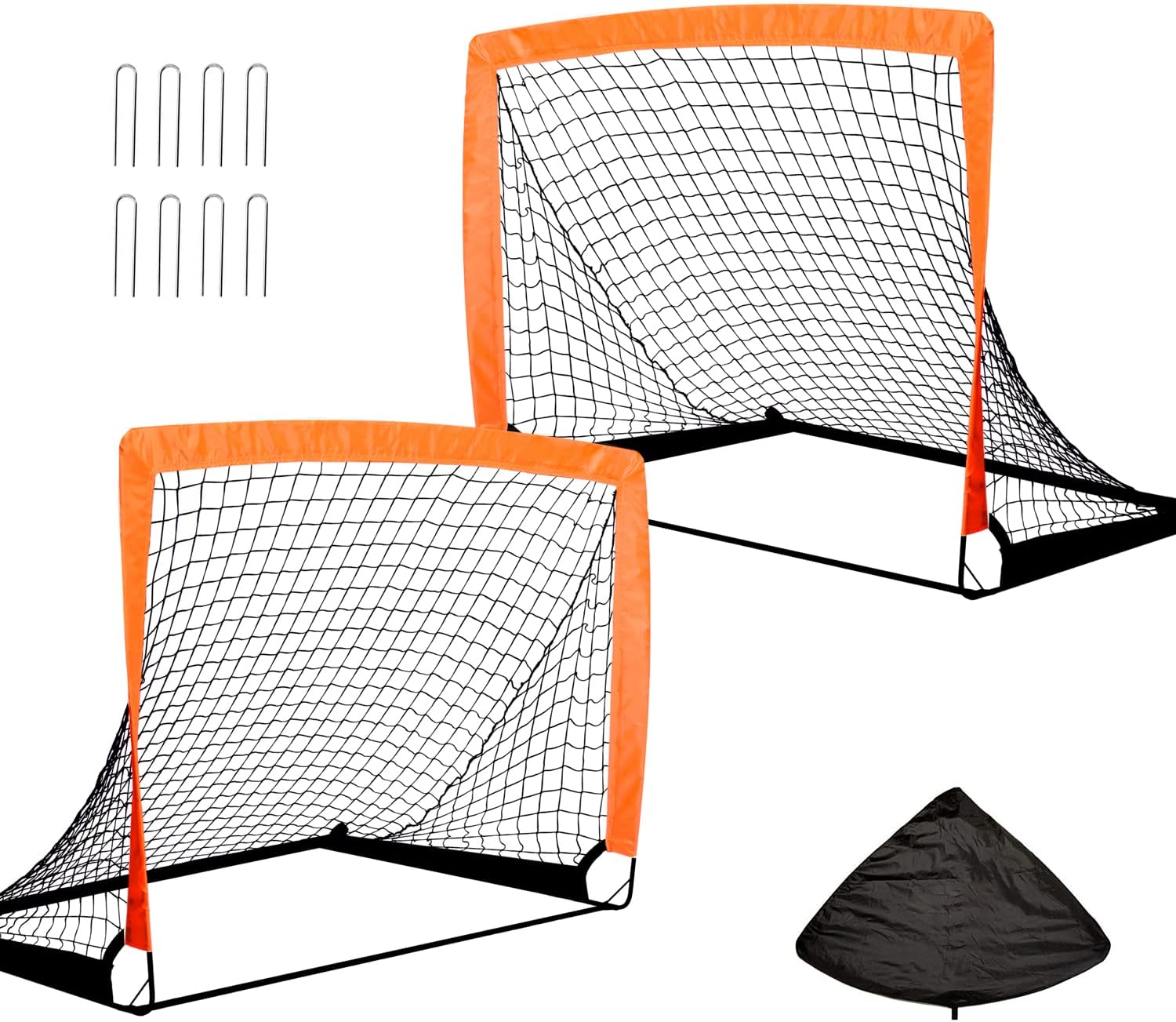 OYE Foldable Set of 2 Football Goal Net, Instant Pop Up Play Soccer ...