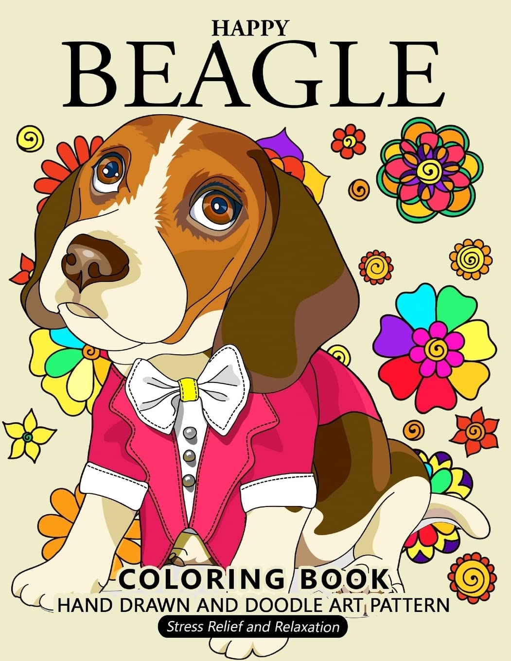 Amazon.com: Happy Beagle Coloring Book: Dog coloring book for dog and ...