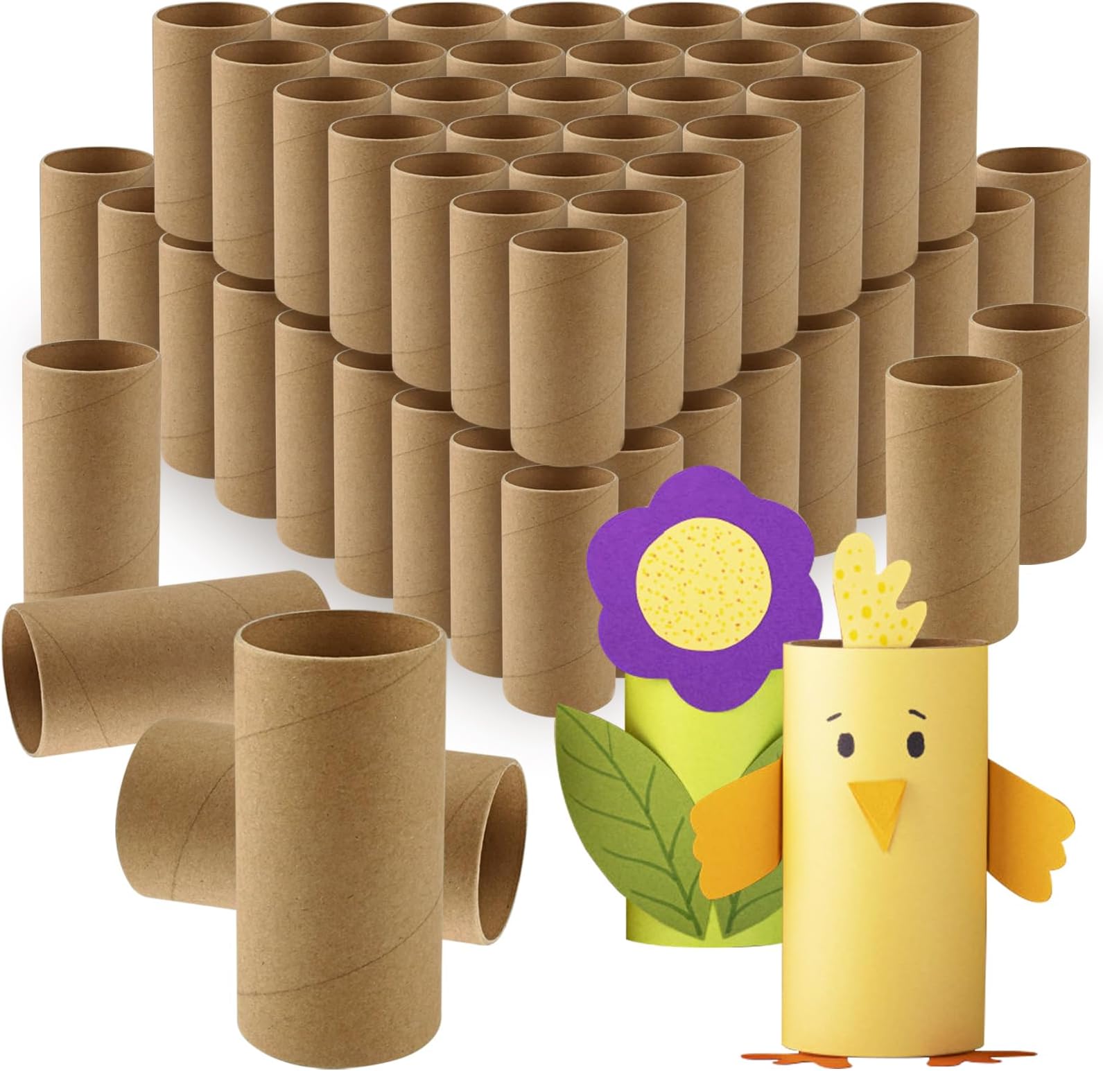 Amazon.com : Ruisky 108 Pcs Cardboard Tubes Craft Rolls, Kraft Paper ...