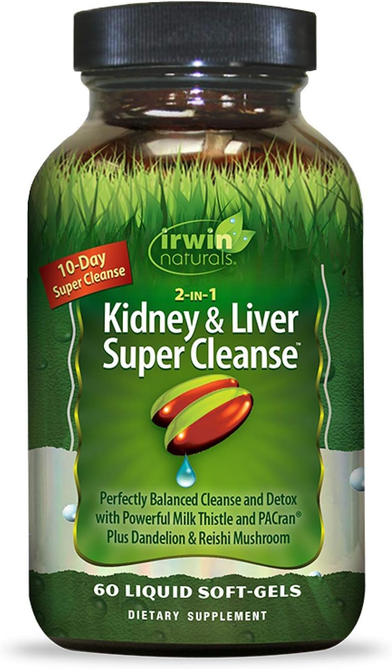 Amazon.com: Irwin Naturals 2-in-1 Kidney & Liver Super Cleanse 60 Sgels ...
