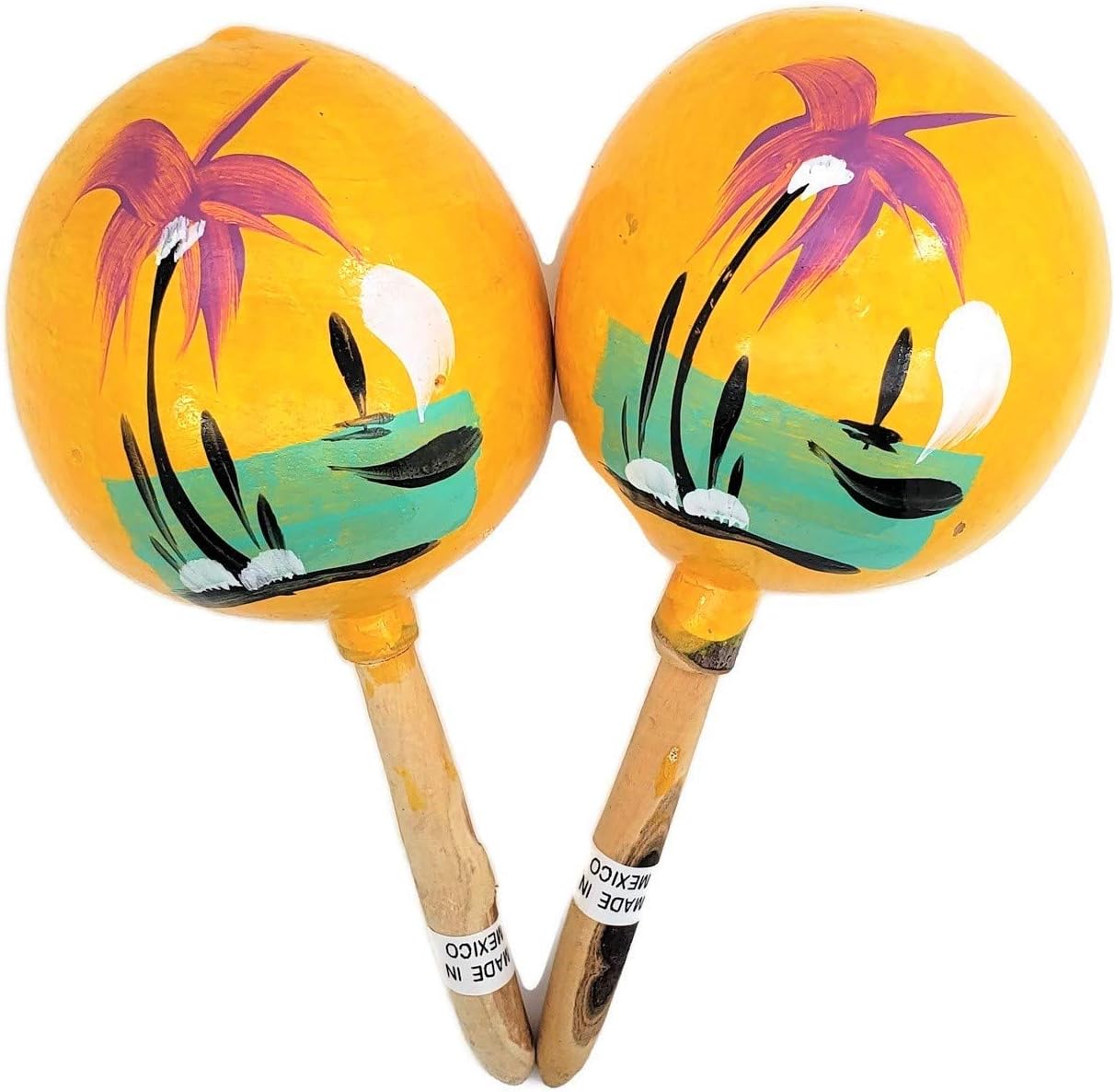 Amazon.com: Large Coconut Maracas Shaker Pair (2) - World percussion ...