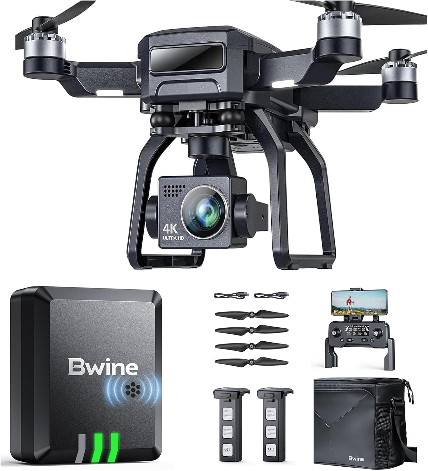 Amazon.com: Bwine F7GB2 Drone with Camera for Adults 4K with 2 ...