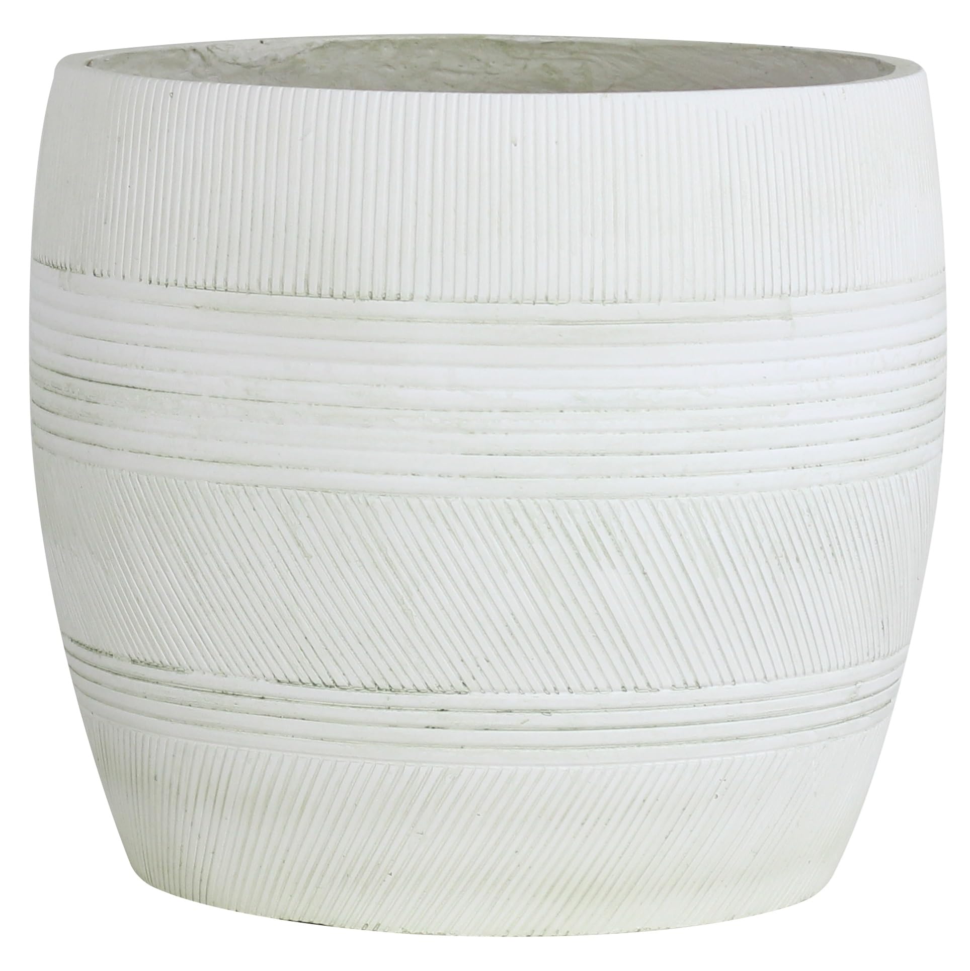 Olly & Rose Aged Off White Home Decor Patterned Ceramic Plant Pot - XL ...