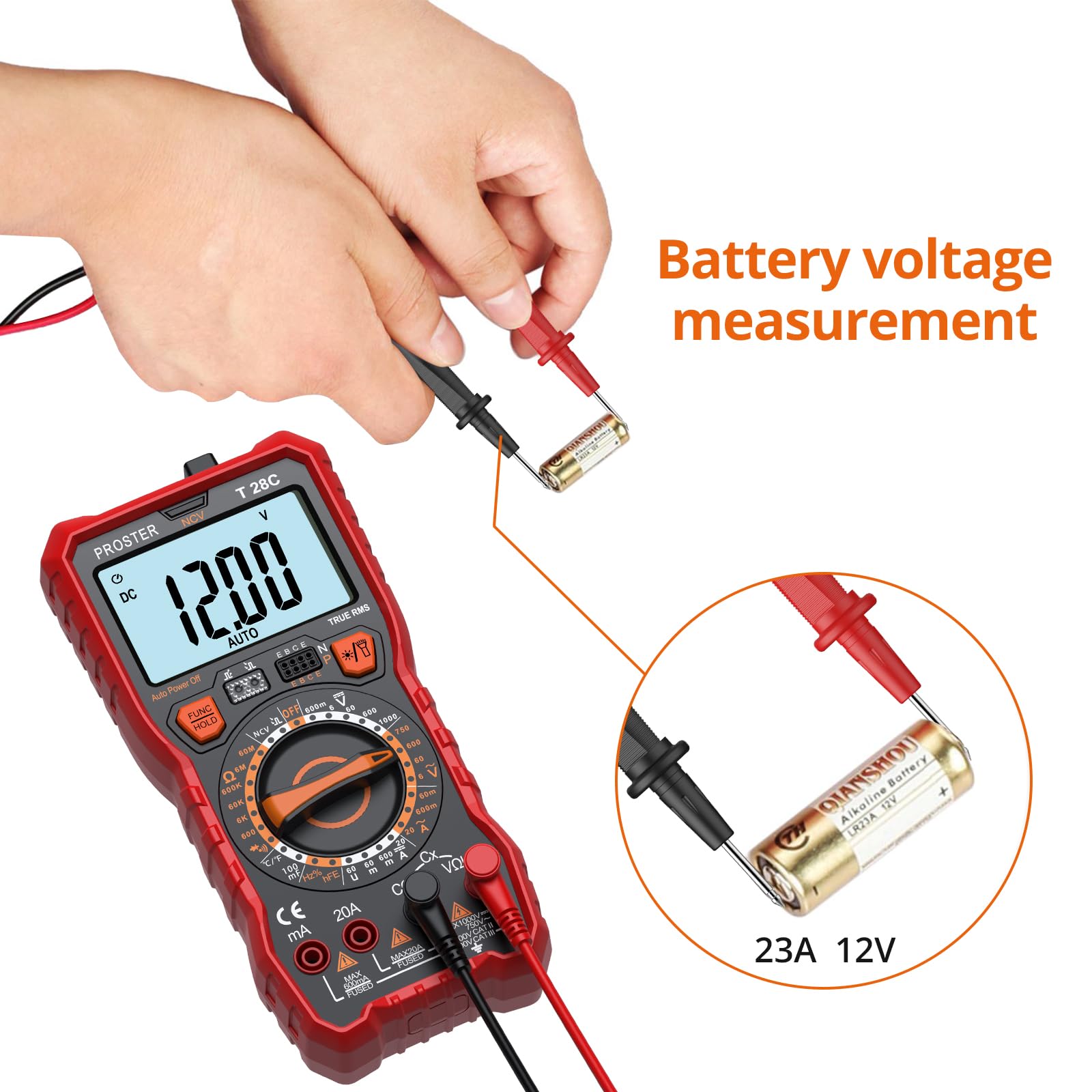 Snapklik.com : Proster Digital Multimeter 6000 Count - TRMS Ohm Meter ...