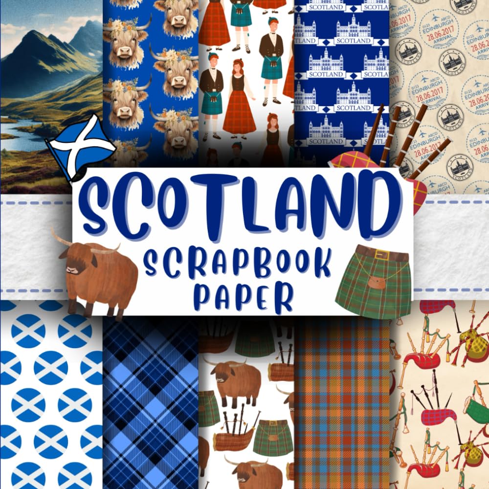 Scotland scrapbook paper: Double-Sided Decorative craft Papers for ...