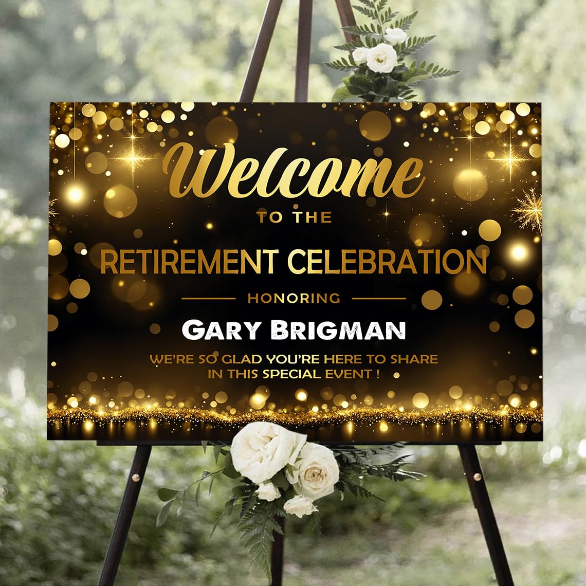 Amazon.com : Personalized Retirement Celebration Welcome Sign, Custom ...
