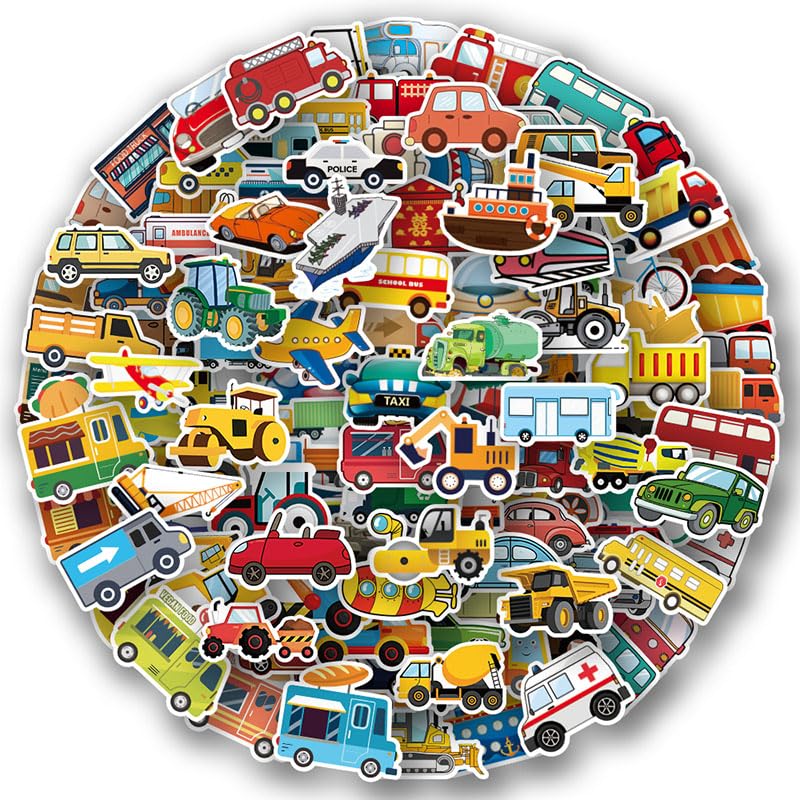 Amazon.com: Transportation Vehicle Truck Stickers for Kids Boy, Vinyl ...