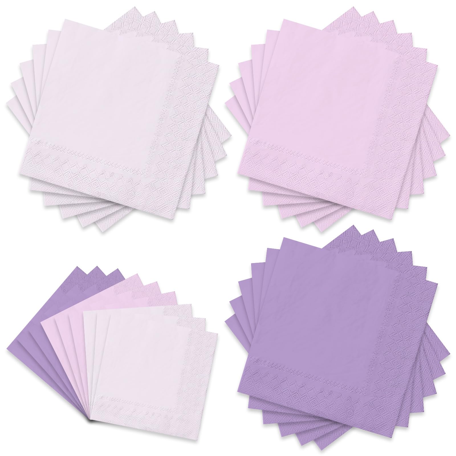 Amazon.com: Whaline Lavender Paper Napkins 3 Colors Dinner Napkins ...