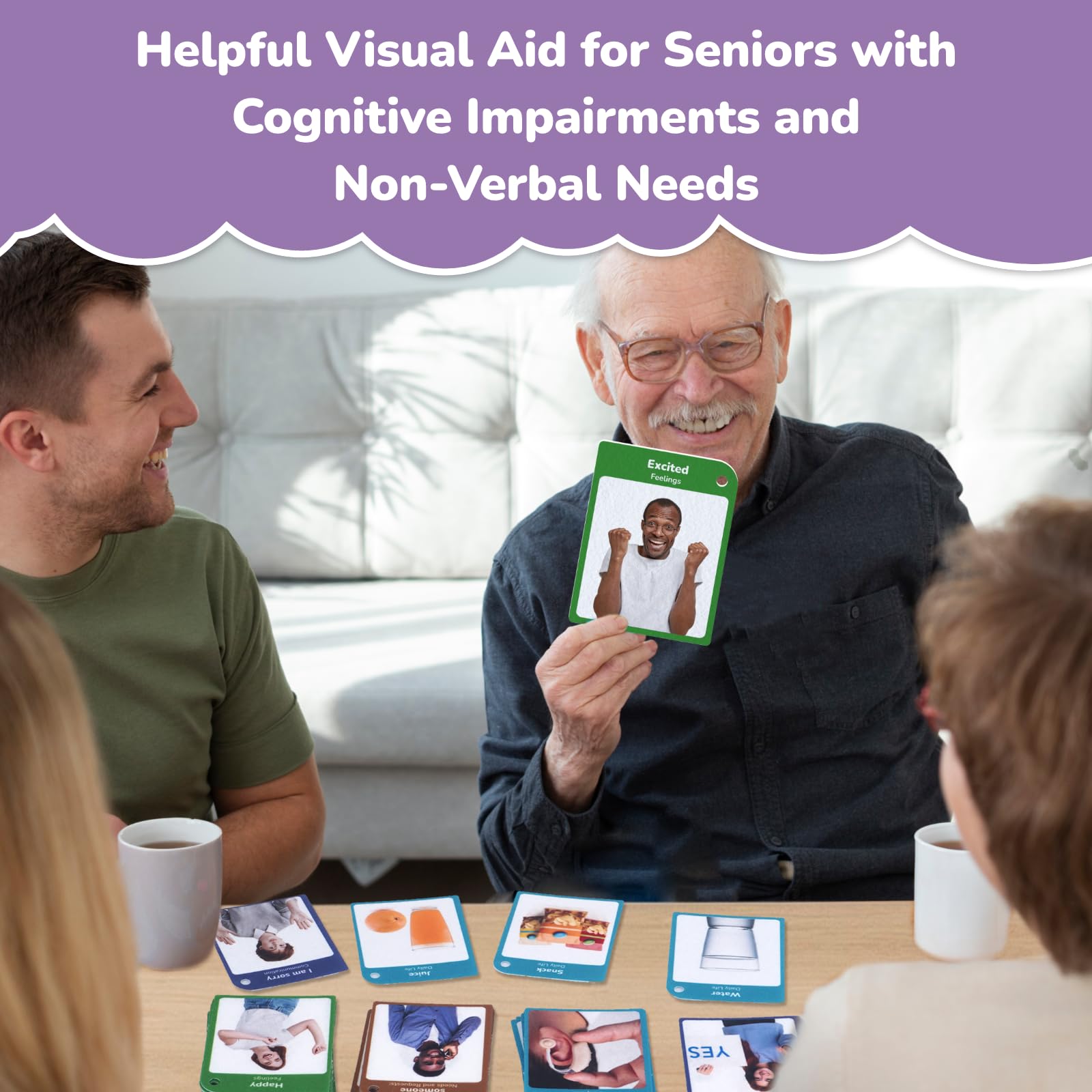 Snapklik.com : Adult Communication Cards, 98 PCS Flash Cards, Non ...