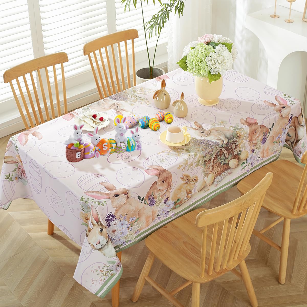 Amazon.com: SASTYBALE Easter Tablecloth for Rectangle Tables Eggs and ...