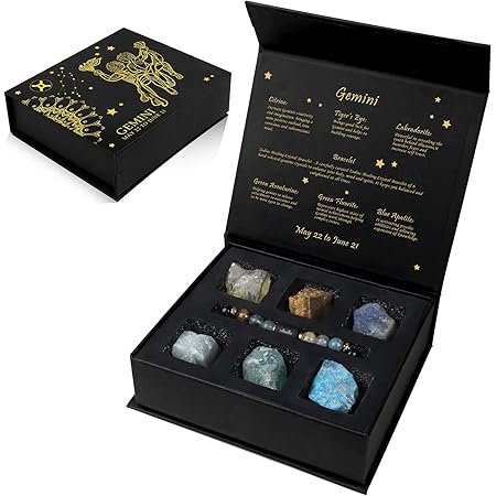 Amazon.com: Rock Paradise Horoscope Stone Box Set - Gemini Zodiac Sign ...
