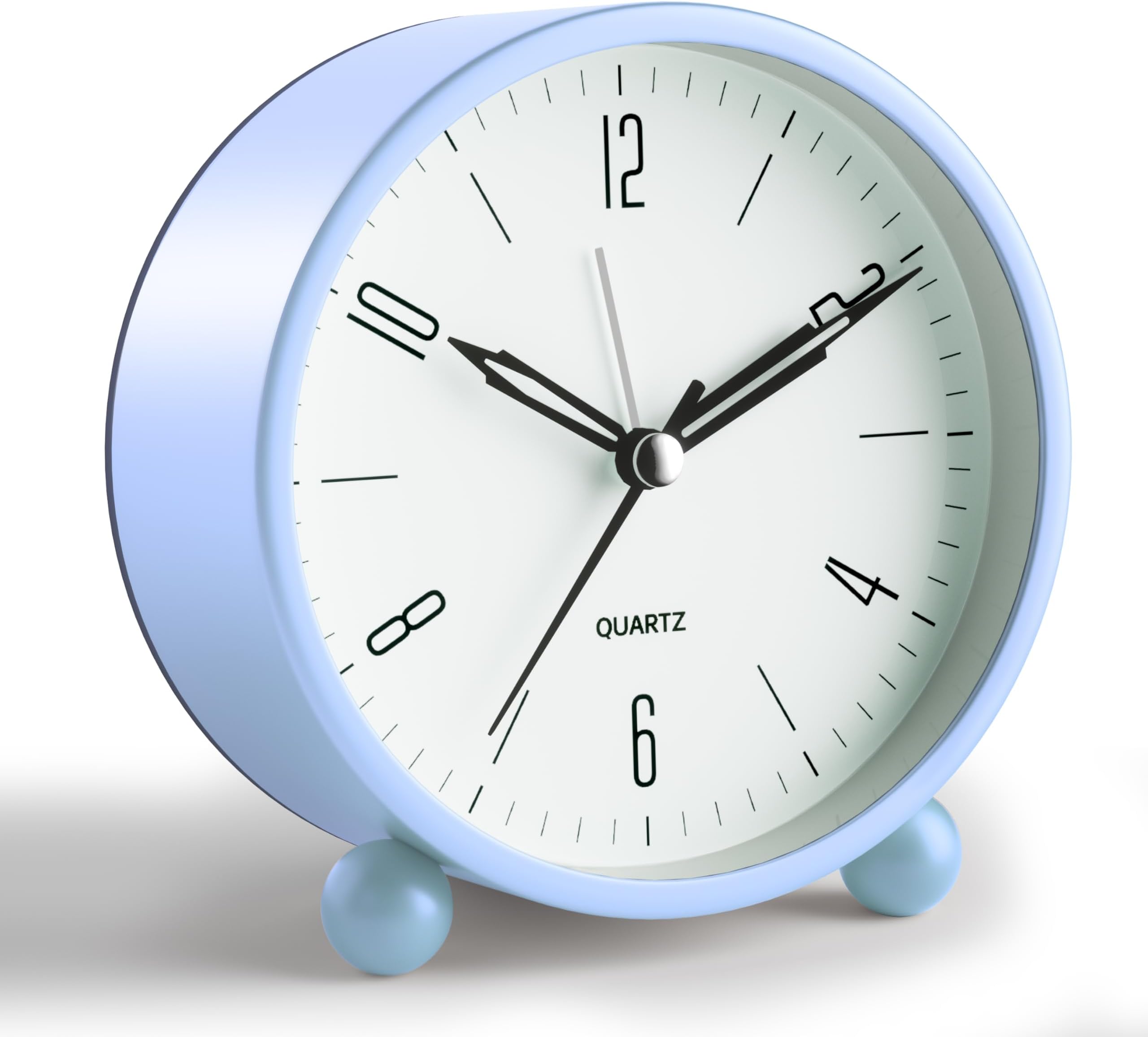 Amazon.com: Analog Alarm Clock, 4 inch Super Silent Non Ticking Small ...