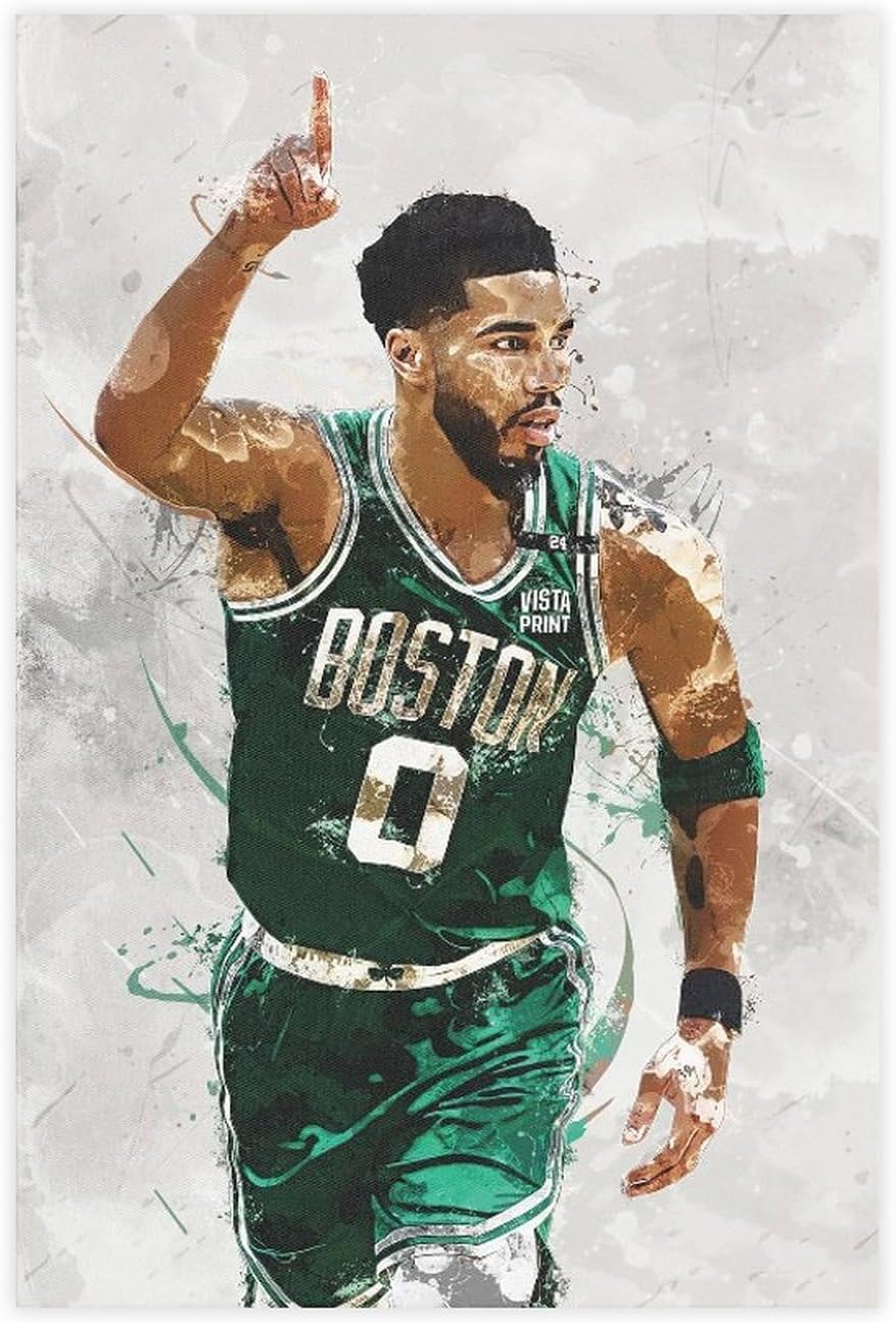 Amazon.com: stortnate Jayson Tatum Poster Basketball Canvas Poster ...