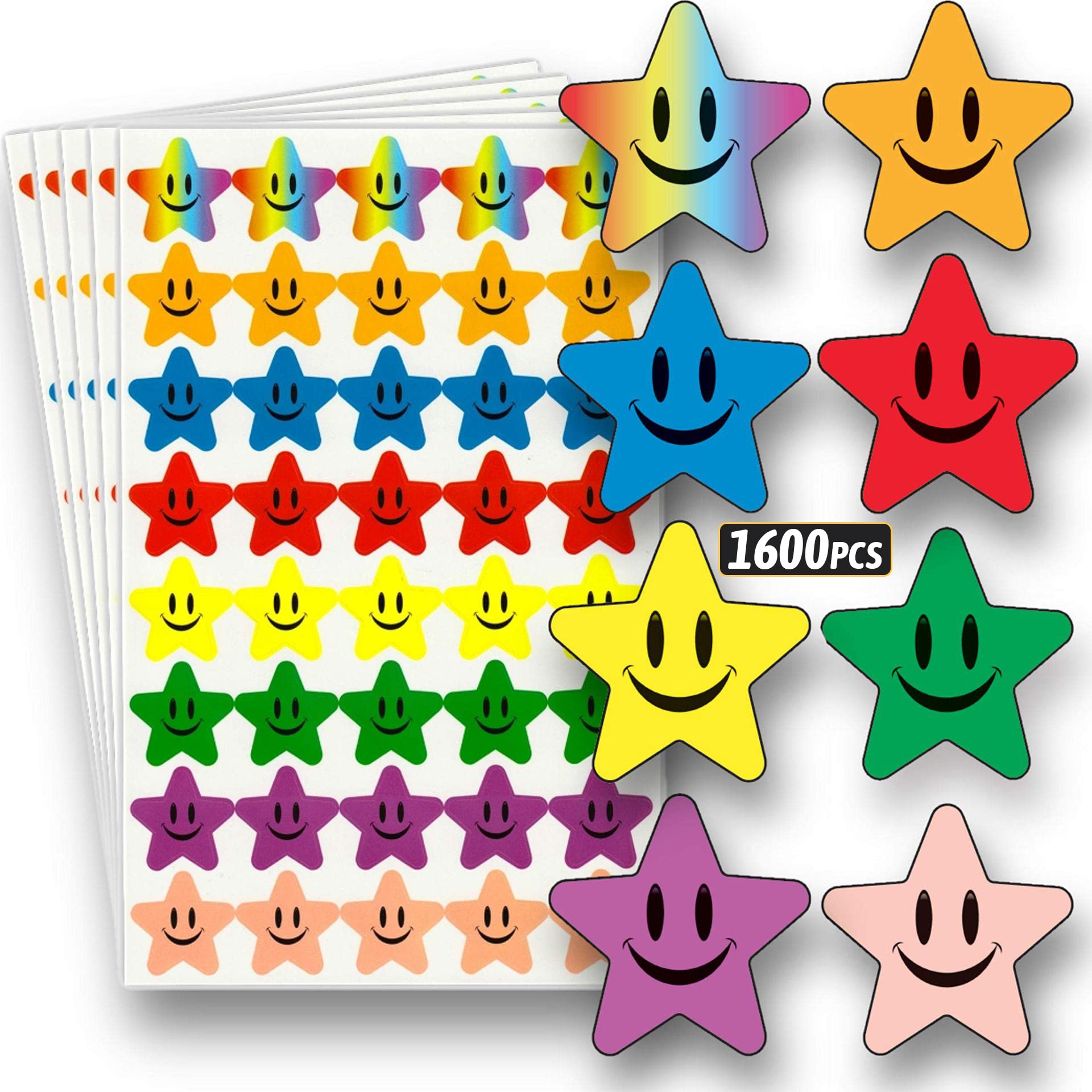 Star Stickers For Kids Reward 1600 Pcs Teacher Stickers Students ...