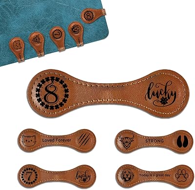 Amazon.com: Custom Leather Magnetic Bookmarks Personalized Vintage ...