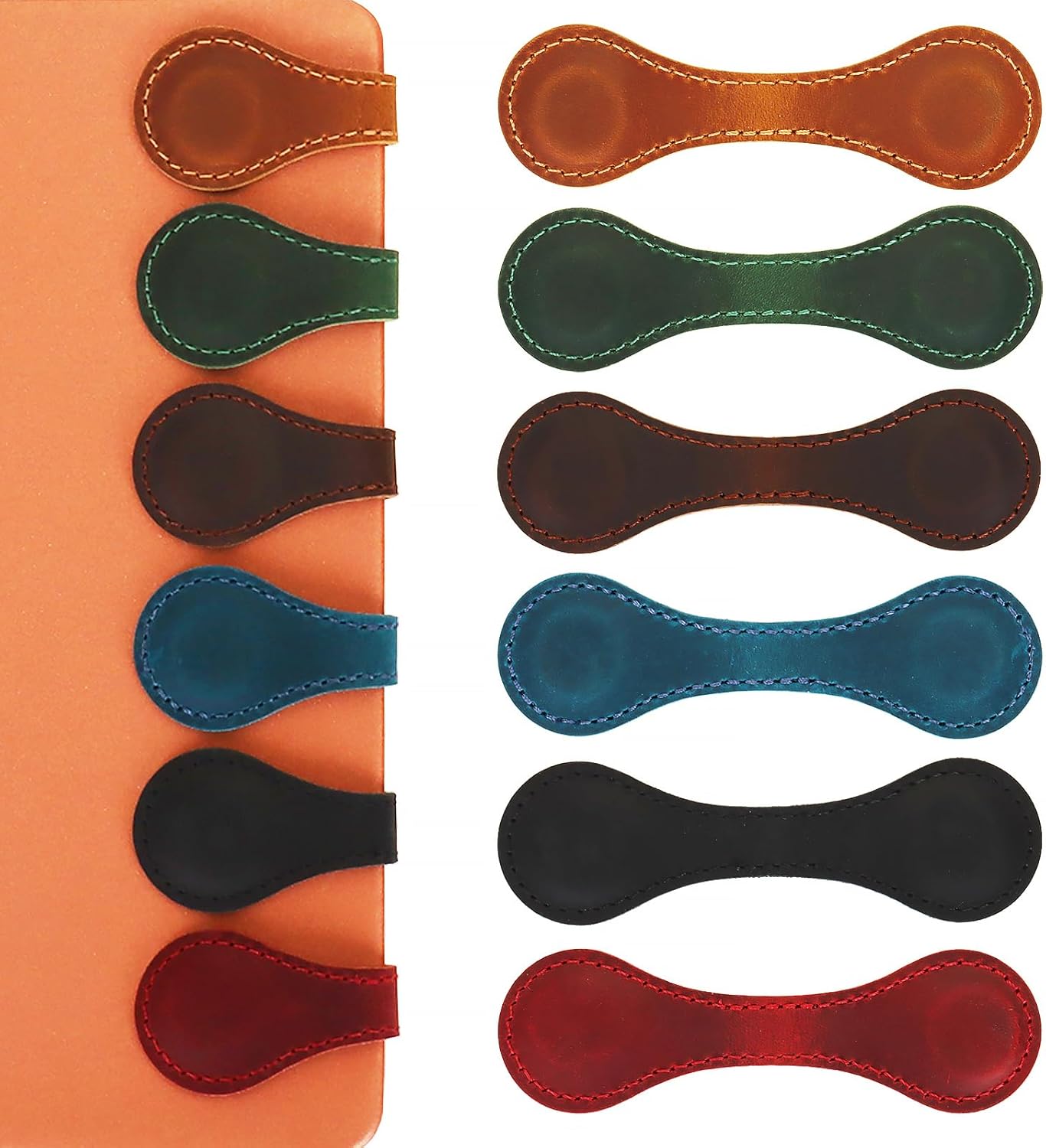 Amazon.com: PurpleWillow 6-Pcs Leather Magnetic Bookmarks,Aesthetic ...